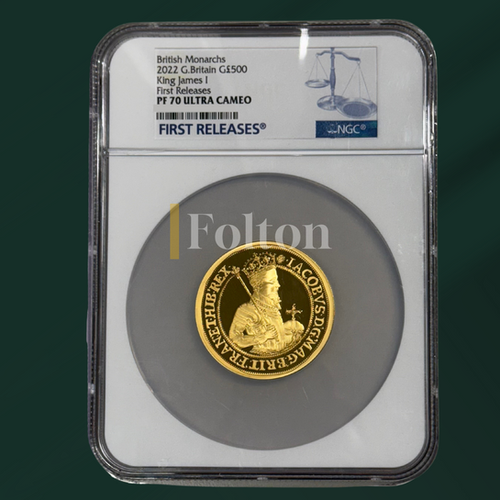 2022 5oz King James I PROOF PF70 ULTRA CAMEO | Folton