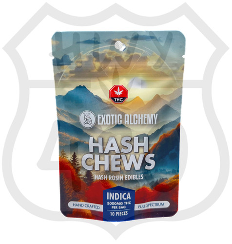 Exotic Alchemy 3000mg THC Hash Chews (Indica) | The 420 Highway