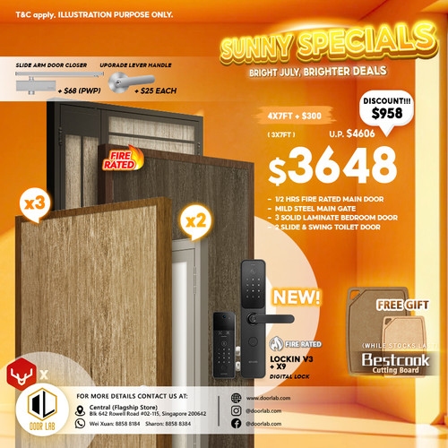 Fire Rated Main Door+Main Gate+03xBedroom Doors+02xSlide&Swing+Lockin ...