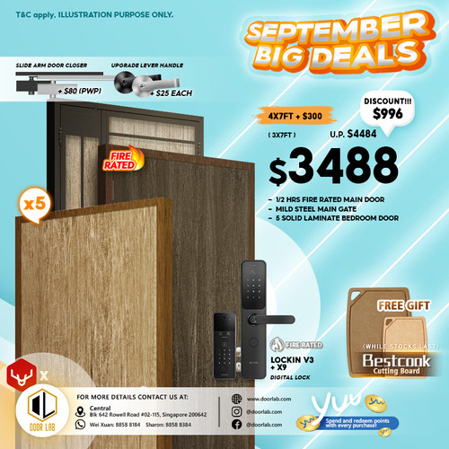 Laminate Fire Rated Main Door+Main Gate+05xBedroom Doors+Lockin X9+V3 ...