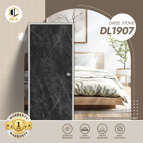 Solid Laminate Bedroom Door - Oxide Stone DL1907 | Door Lab