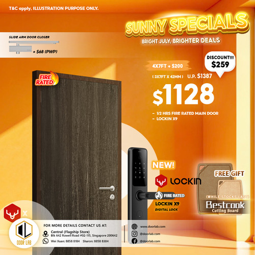 Laminate Fire Rated Main Door + Lockin X9 | Door Lab