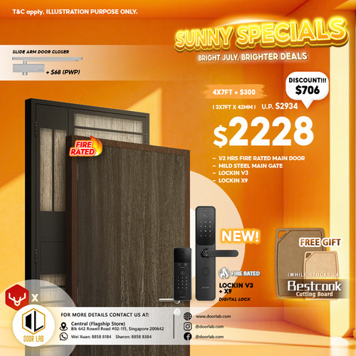 Laminate Fire Rated Main Door + Mild Steel Main Gate + Lockin X9 + V3 ...