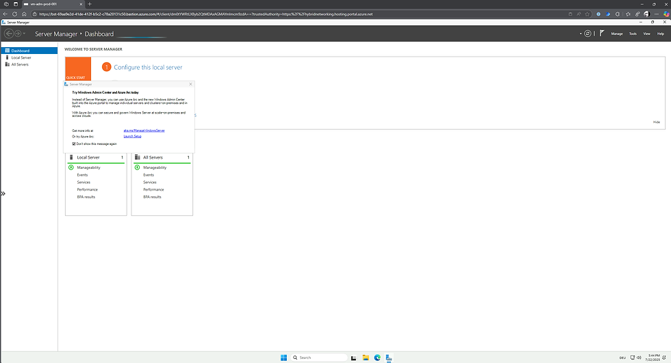 Microsoft Entra Domain Services | 4.4.1 Domain Join der VM in die Entra ...