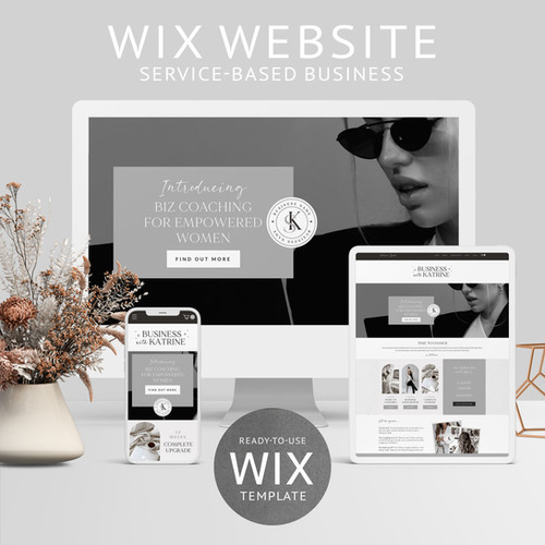 Wix website for Service business (Gray) | Switzer Templates