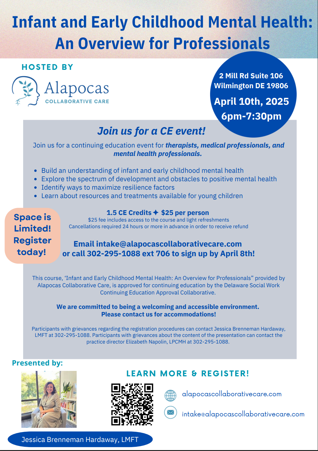 Provider Only Continuing Education Event: Infant And Early Childhood ...
