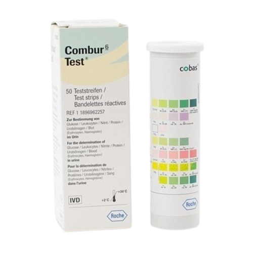 Combur 6 Urine Test Strips 50's | Glucose, Protein, Nitrite ...