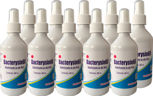 Paquete de 10 Sprays de Bacterysin60 de 240 mL | Bacterysin60
