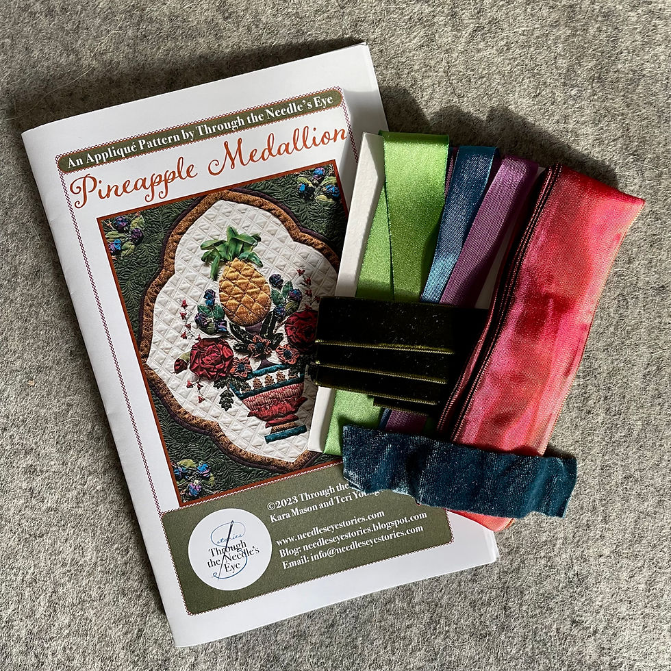 Pineapple Medallion Ribbon Kit with Printed Pattern | needleseyestories