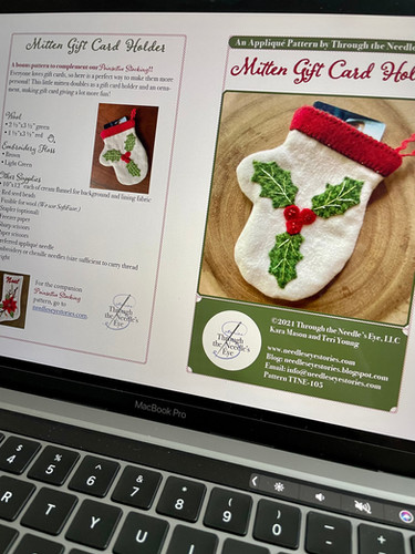 Mitten Gift Card Holder Digital Pattern | needleseyestories