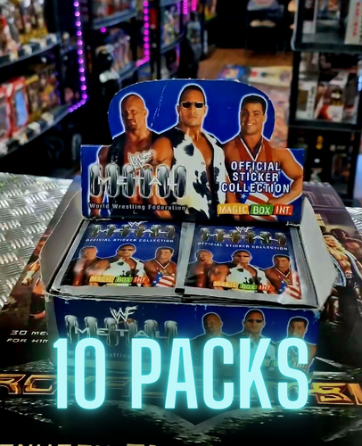 WWF - METAL - 2001 VINTAGE STICKER PACK X 10 | Superpowertoys