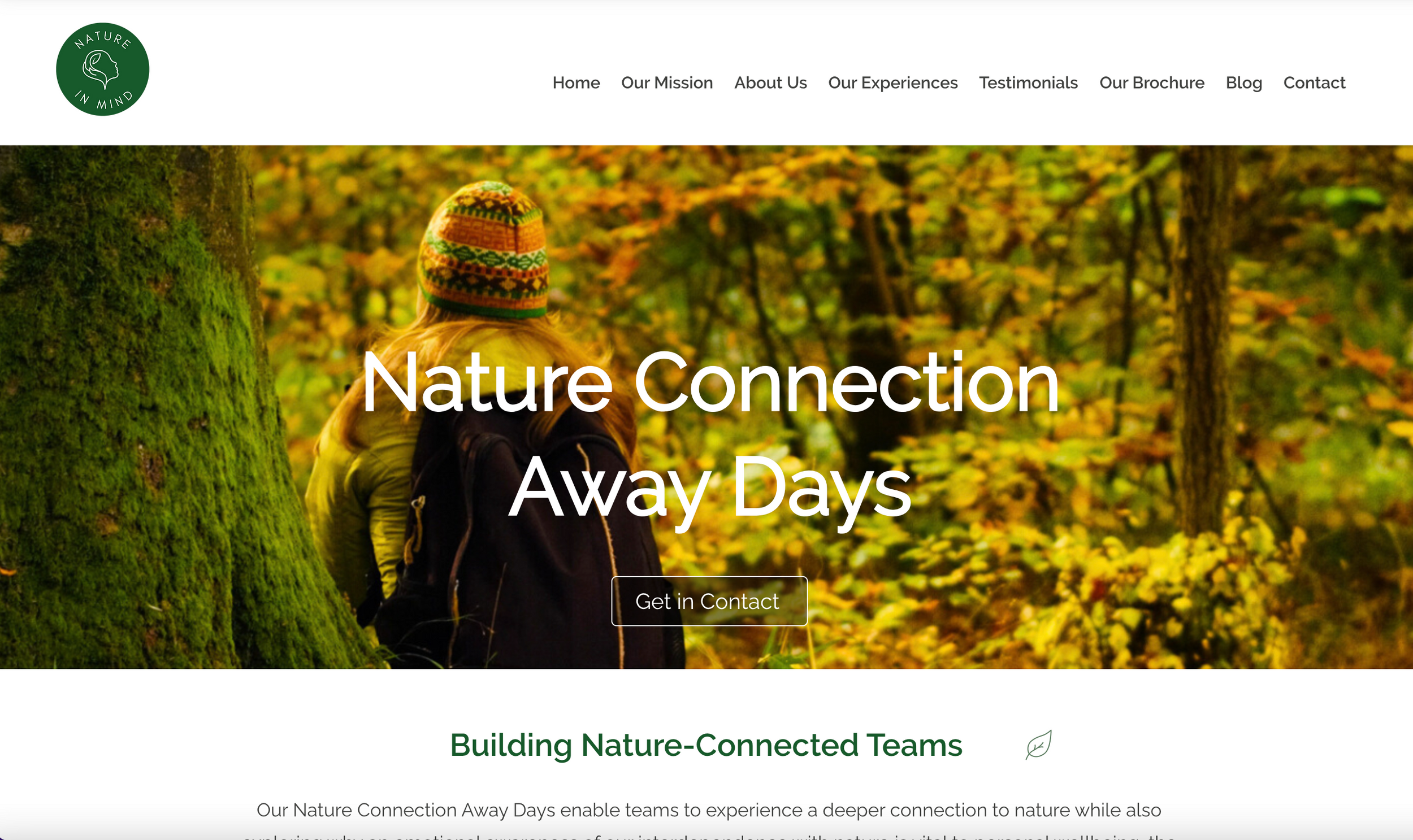 Nature Connection Team Building | Nature in Mind | Forest Bathing