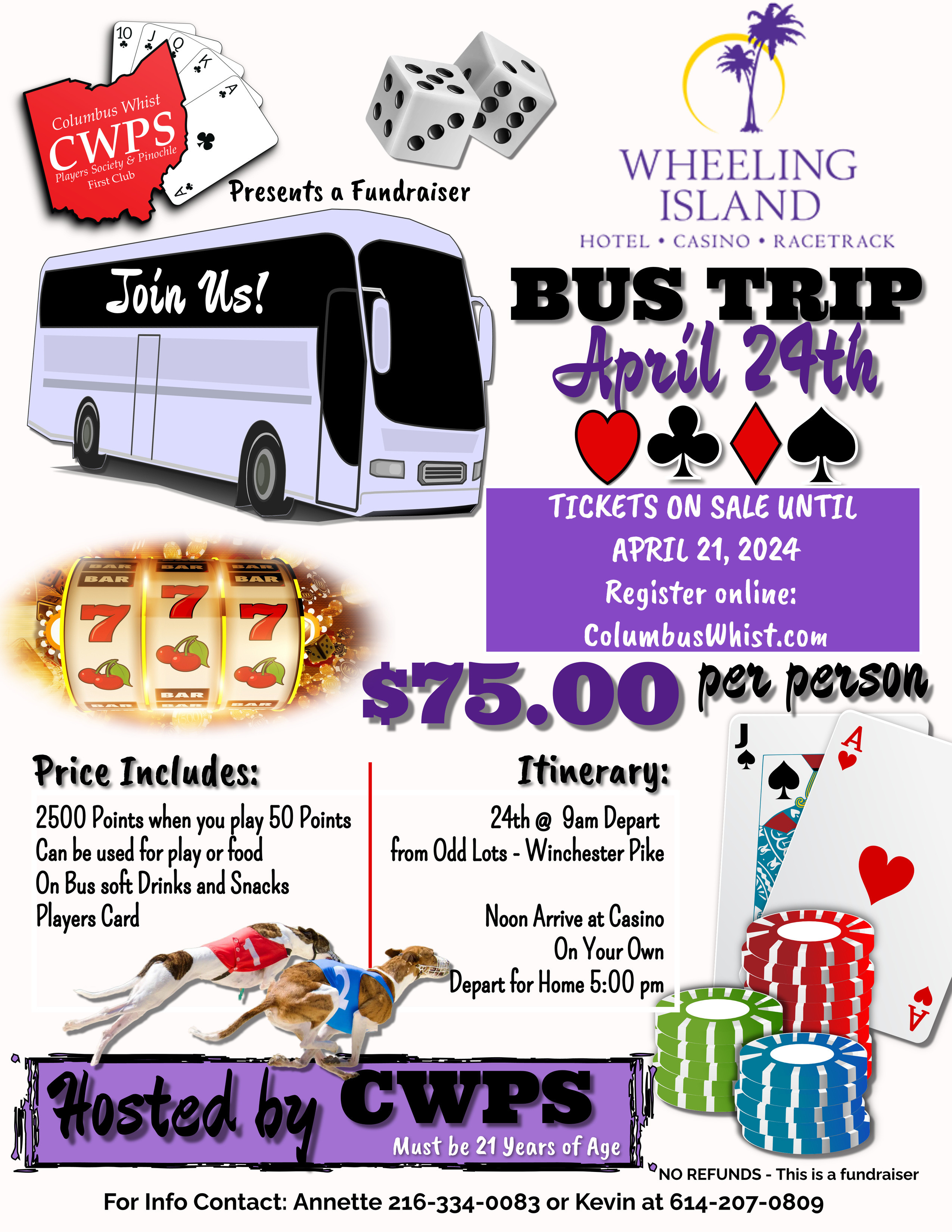 Wheeling Island Casino Bus Trip | Cwps