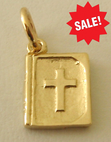 GENUINE SOLID 9ct YELLOW GOLD 3D BIBLE BOOK CHARM/PENDANT GIFT | Jewelwill