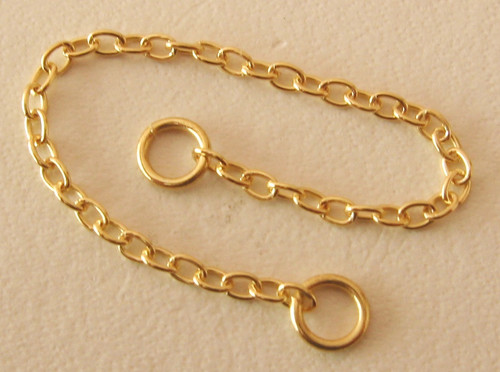 SOLID 9K 9ct YELLOW GOLD Safety Chain For Padlock Clasp and Bracelets ...