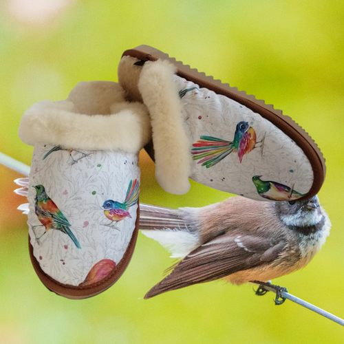 Birds of New Zealand 3 Cotton wool Slippers | Lonely Drover 1