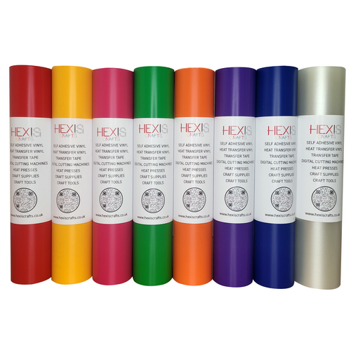 Rainbow Matt Bundle x 7 Rolls With Transfer Tape | HEXIS CRAFTS