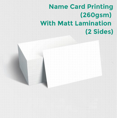 Name Card Printing - 260gsm With Matt Lamination (2 Sides) | bigad2u