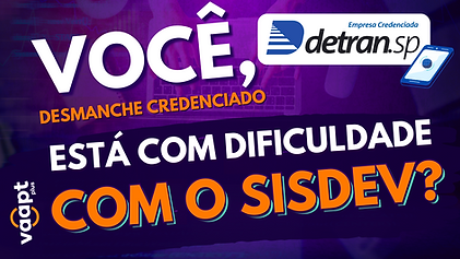 SISDEV DETRAN SP - Conheça o sistema para desmanche Vaapt