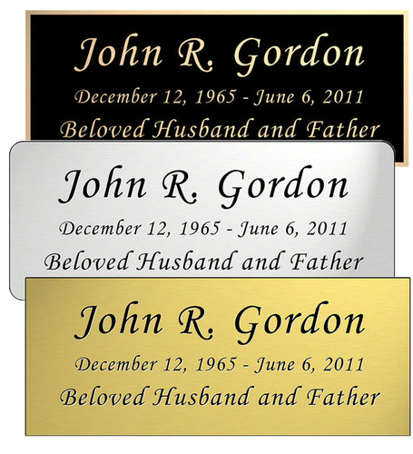 Name Plate (Engraving) | Lasting Impressions Monuments