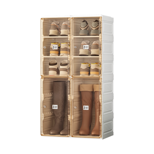 Shoe Box 4 layers 8 grids 4 doors (8 Pairs) Brown | AntBox