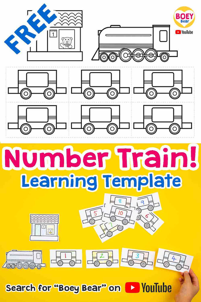 Free printable for Train loving Toddlers & Preschoolers