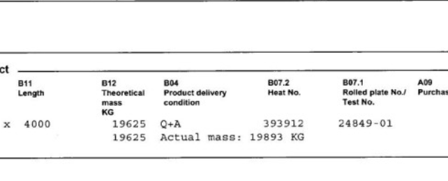 Heat No히트넘버/Lot No로트넘버 - 세한철강