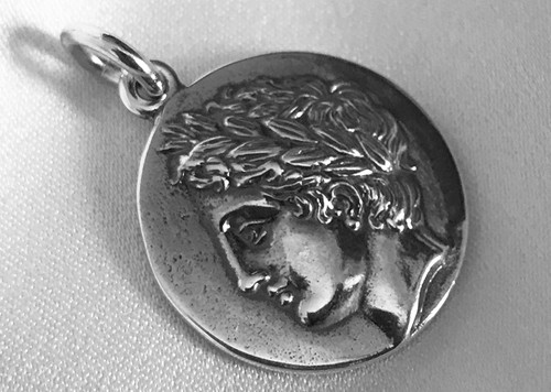 Apollo and lyre coin pendant (large) | It's All Greek