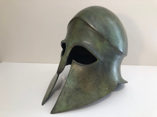 large bronze freestanding helmet | It's All Greek