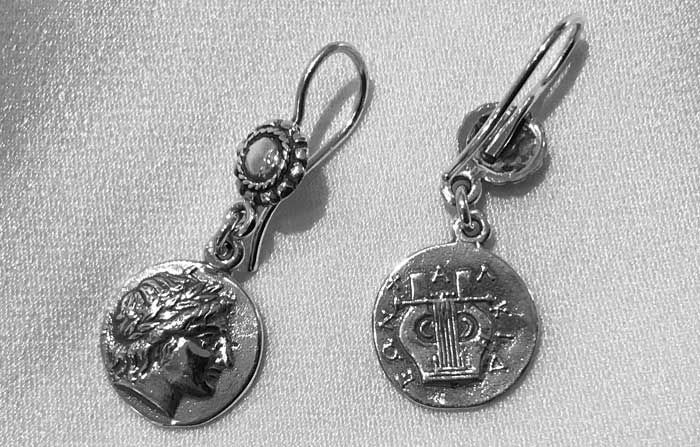 apollo-and-lyre-coin-earrings