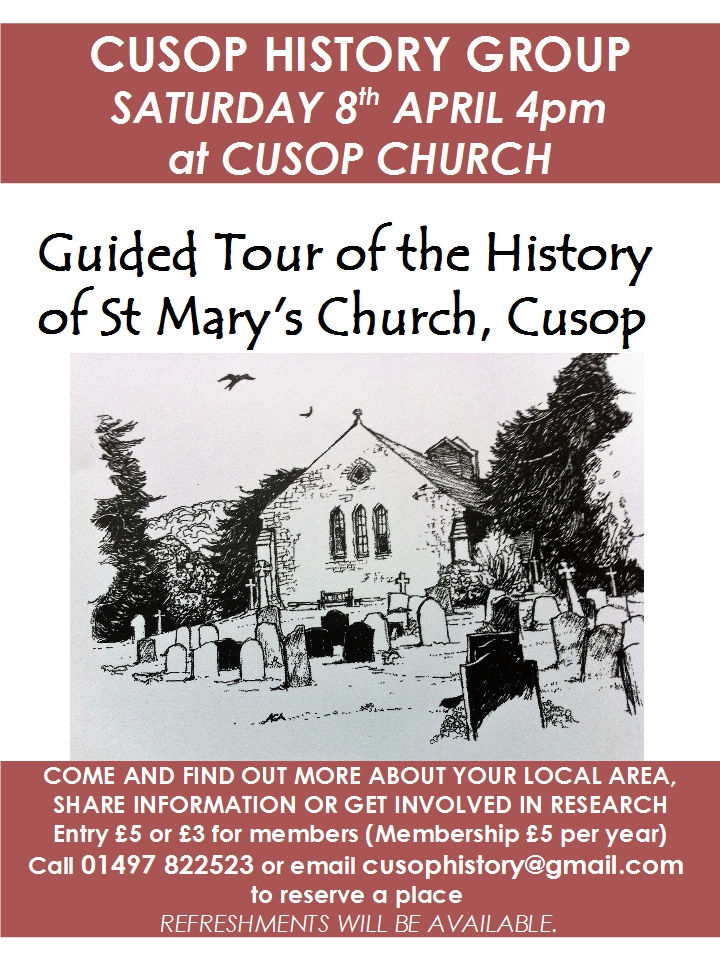 History visit to the Ancient Cusop Church