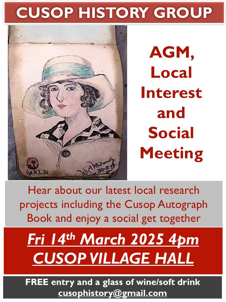 Cusop History Group AGM & Local Interest Meeting Fri 14 March
