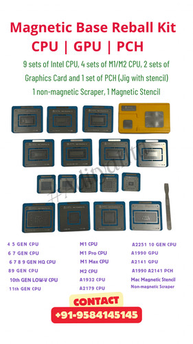 Intel | Mac | CPU | GPU | PCH BGA Magnetic Reballing Kit | website