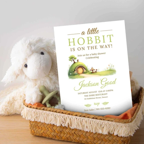 LOTR Hobbit Baby Shower Invite | Craftorb