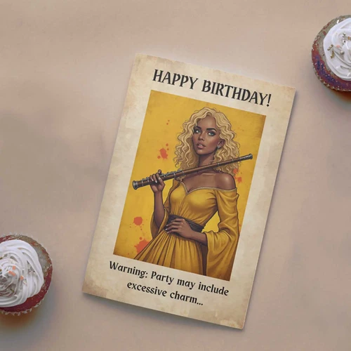 DnD Birthday Card - Bard - Female | Craftorb