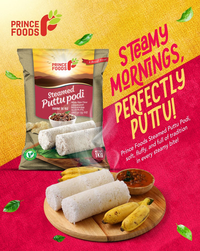 Prince Foods Steamed White Puttu Podi 1kg | Prince Foods