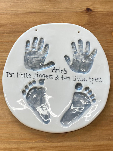 Clay Imprint - 2 Hands and 2 Feet | LittlePrintsScotland