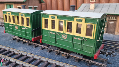 Set of 2 Wooden 16mm Scale Glyn Valley Tramway Coaches | Mysite
