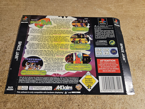 Space Jam Rear insert lay PS1 Playstation One | MyRetroShop.com