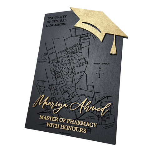 Personalised Graduation Campus Map - Unique Gift from Noon Saakin