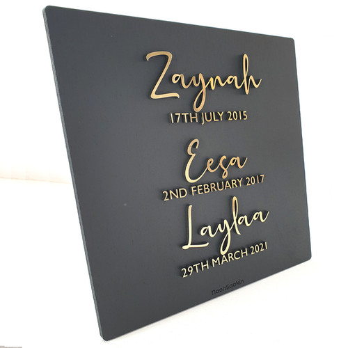 Personalised Children's Name Plaque | Noon Saakin