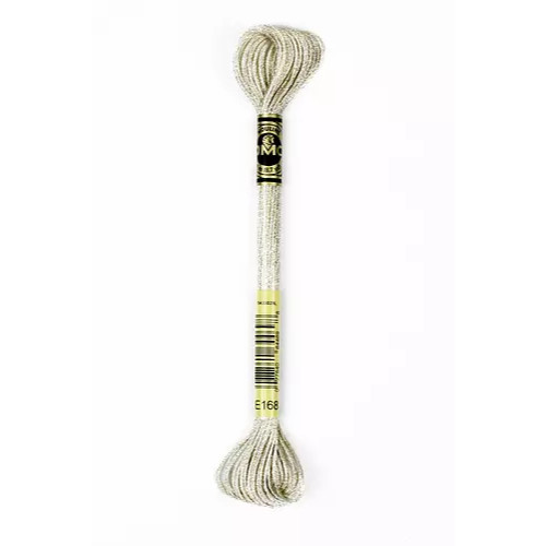 DMC Light Effects - E168 Metallic Town Mouse Grey | StitchMakers