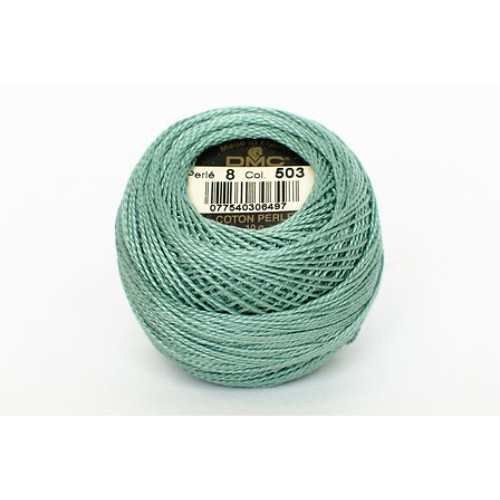 DMC Perle Cotton #8 - 503 Thyme Green | StitchMakers