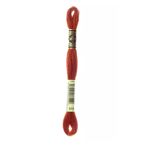 DMC Six Strand Embroidery Floss - 919 Terracotta Brown | StitchMakers