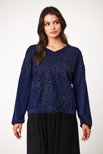 Sydney Merino Mixed Top | Newport Clothing