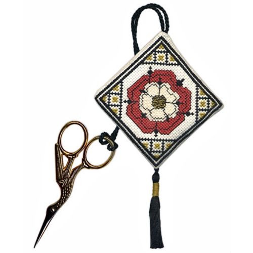 Cross Stitch Kit Scissor Keep - Tudor Rose | StitchMakers