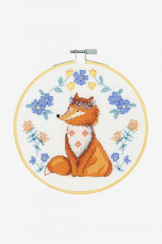 DMC Folk Fox Cross-Stitch Kit | StitchMakers