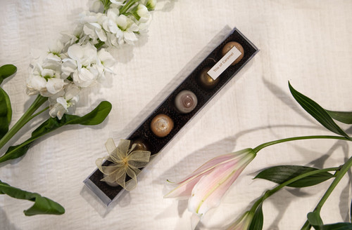 Trio of Caramel Bon Bons | Volcanic Chocolate