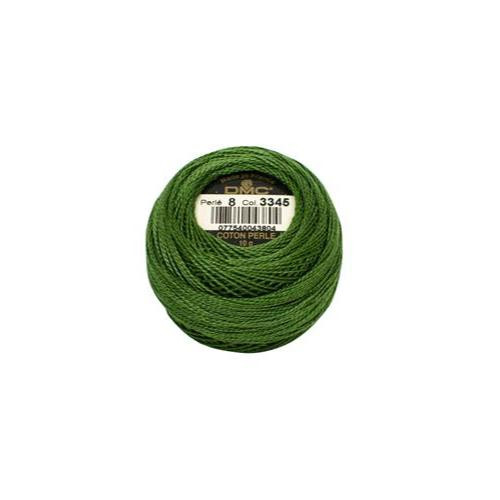 DMC Perle Cotton #8 - 3345 Dark Hunter Green | StitchMakers