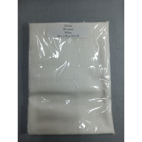 Ariosa, 20 Count, White, 50 x 118cm | StitchMakers